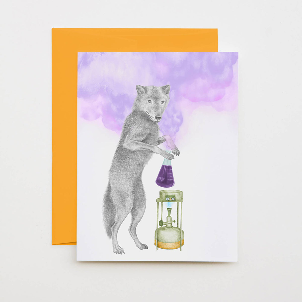 Luna Sage Eastern Timber Wolf Note Card – Tusk Abode